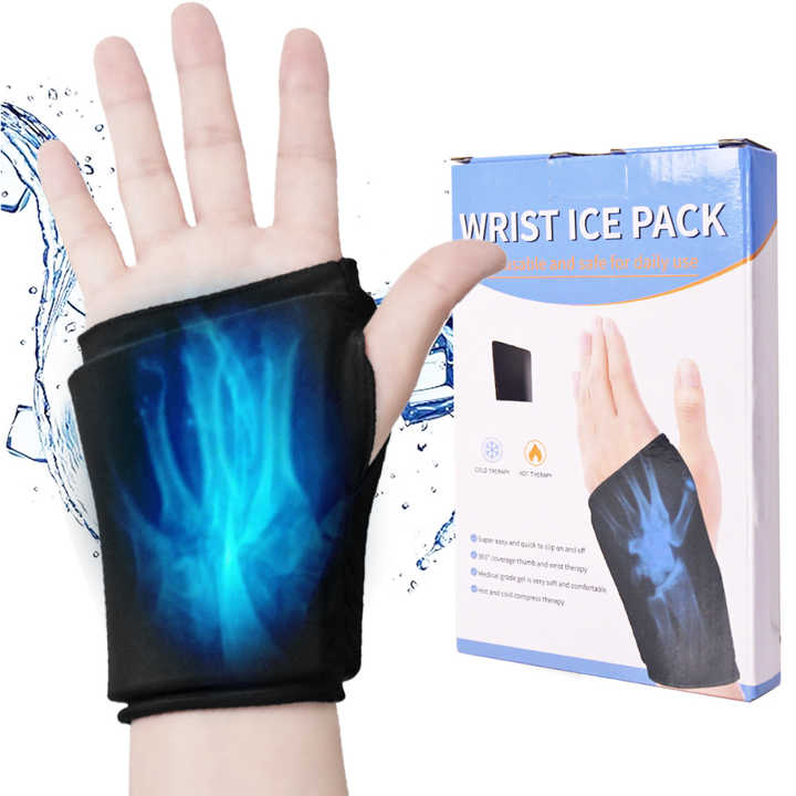 Reusable Gel Ice Wrist Wrap Hot & Cold Packs Compression Ice Pack Glove ...