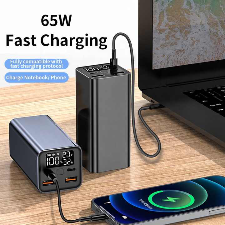 New Design Portable Laptop Power Bank 20000mah PD 65W High Power Super ...