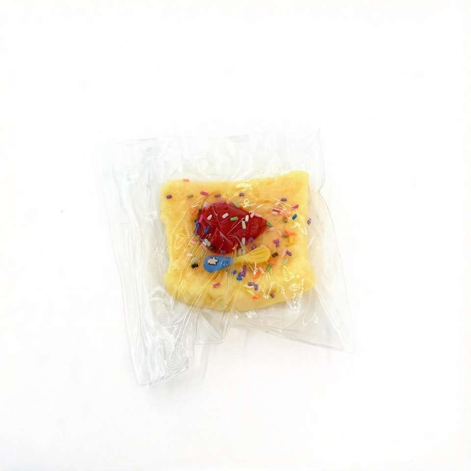 TPR Strawberry Toast Shape Squishy Soft Stress Relief Anxiety Relief ...