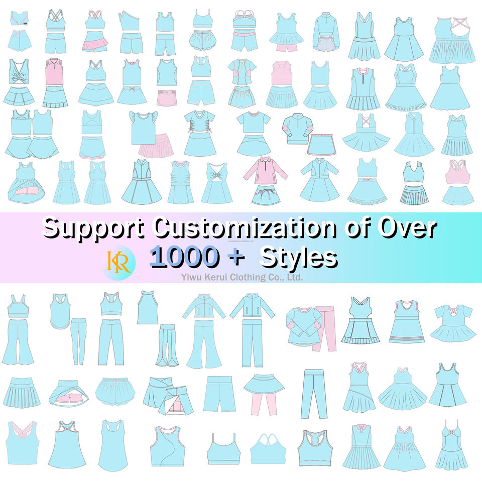 Kerui Customized Color Logo Girls Lucky Box Summer Yoga One-Piece Dress ...