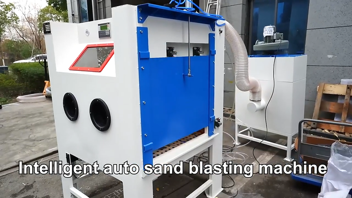 PLC Control Automatic Rotary Table Sandblasting Cabinet Intelligent ...