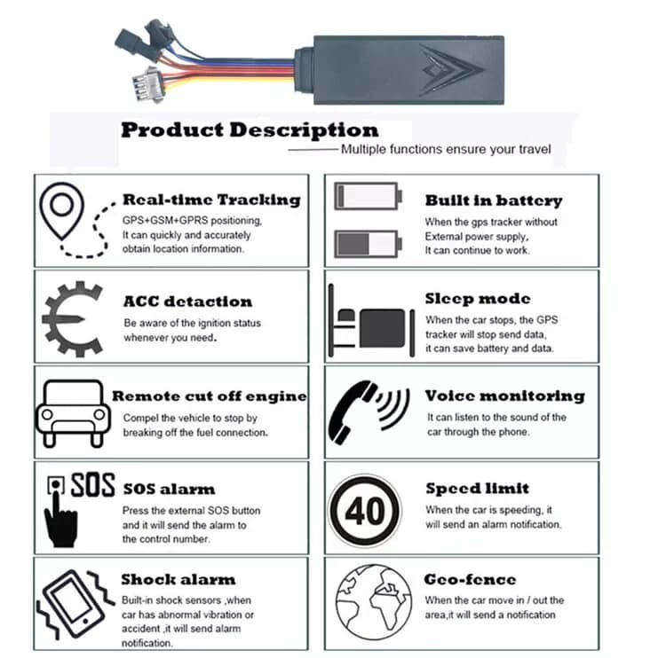 Fuel Cut Acc Detection Anti Theft GPS Tracker With ITrack WhatsGPS ...