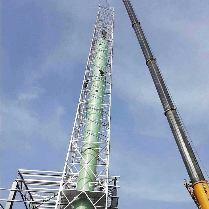 Galvanized Steel Chimney Tower for Exhaust Stack and Antenna Support in ...