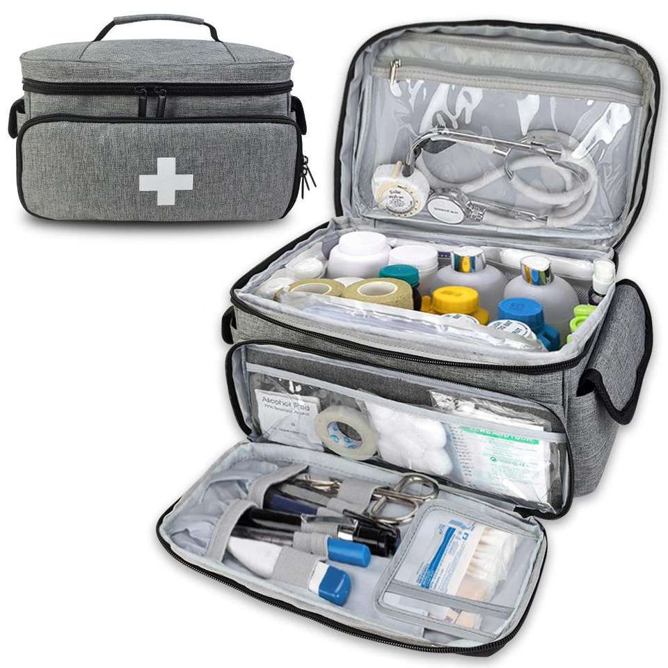 Portable First Aid Kit Bag Large Capacity Emergency Medical Storage ...