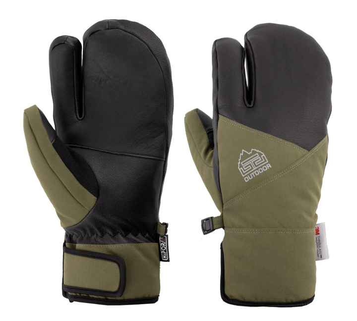3 Fingers Gloves Odm Oem Ski Gloves Waterproof Winter Custom Leather ...