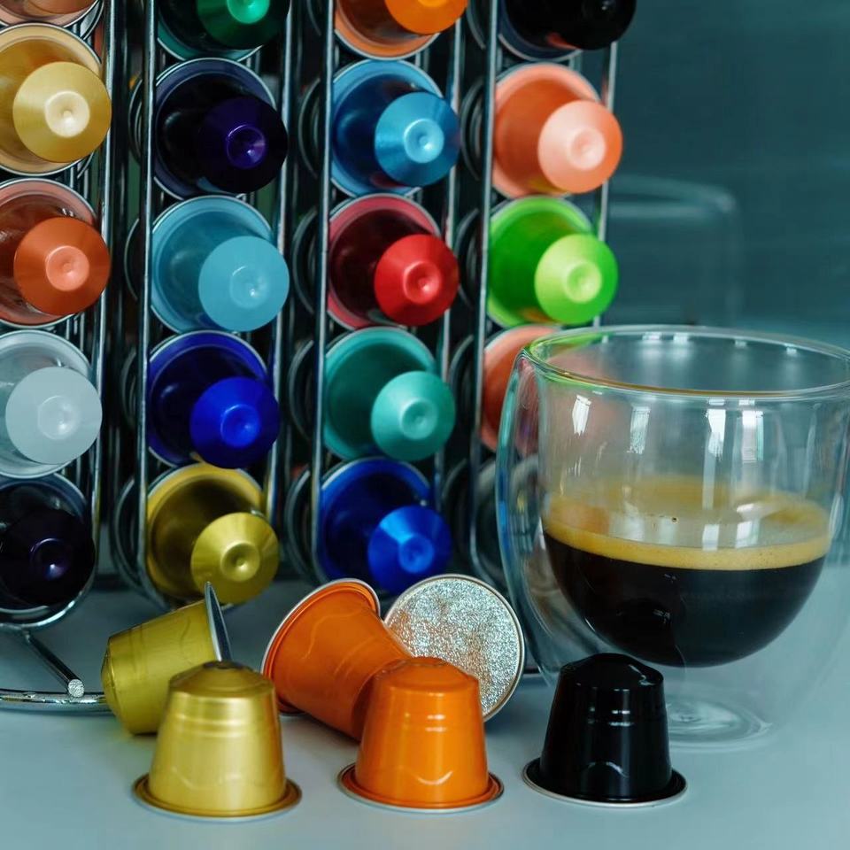 Color Aluminum Foil Disposable Coffee Capsules with Lid 15ml Capacity ...