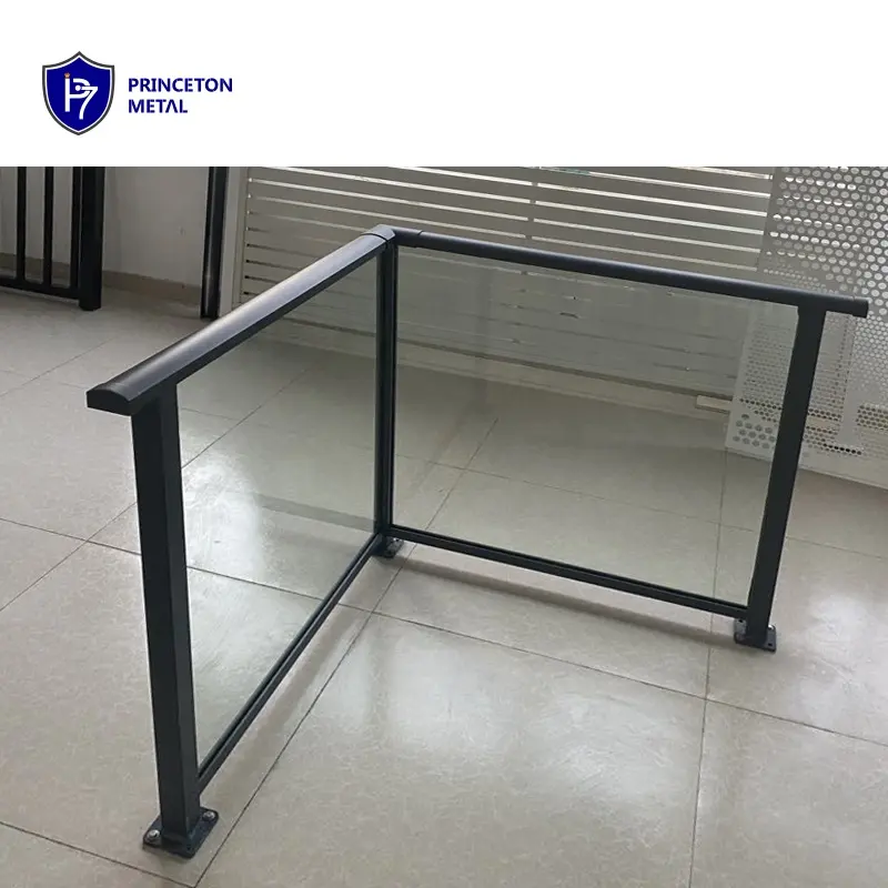Simple Aluminum Alloy Tempered Laminated Glass Stair Balcony Railings ...