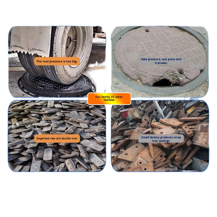 Ductile Iron Manhole Cover Heavy-Duty Small Sewer Trench Plate ...