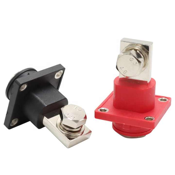 Red Black 300A 600V Battery Terminal Blocks Wall Mounted High Current ...