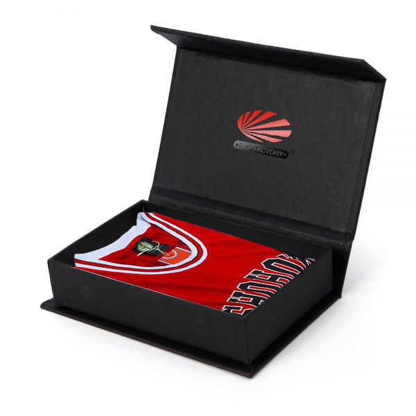 Custom Logo Abaya Gift Box - Deep Black Paper Packaging