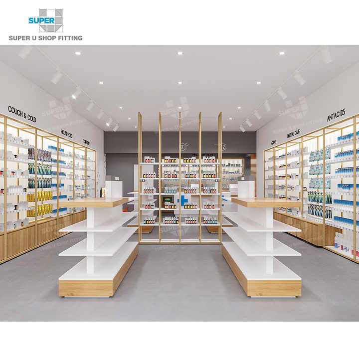 Custom Pharmacy Shelves - Professional Medical Display Racks