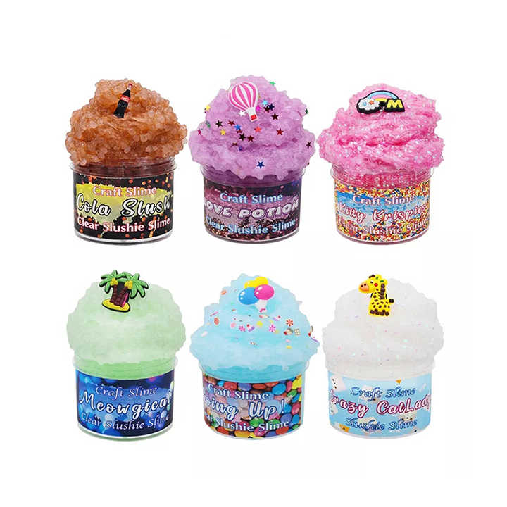 China Supply 6 Colors Diy Slime Toy Super Fun Fluffy Sweet Smell Foam ...