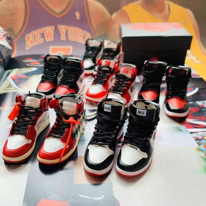 Wholesale PVC 3D Mini Sneaker Basketball Air J Shoes Sneaker Shoe Key ...