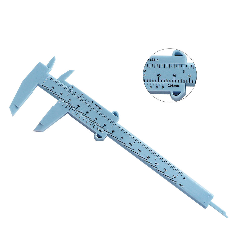 Mini Double Scale Plastic Vernier Caliper - Precise Measuring