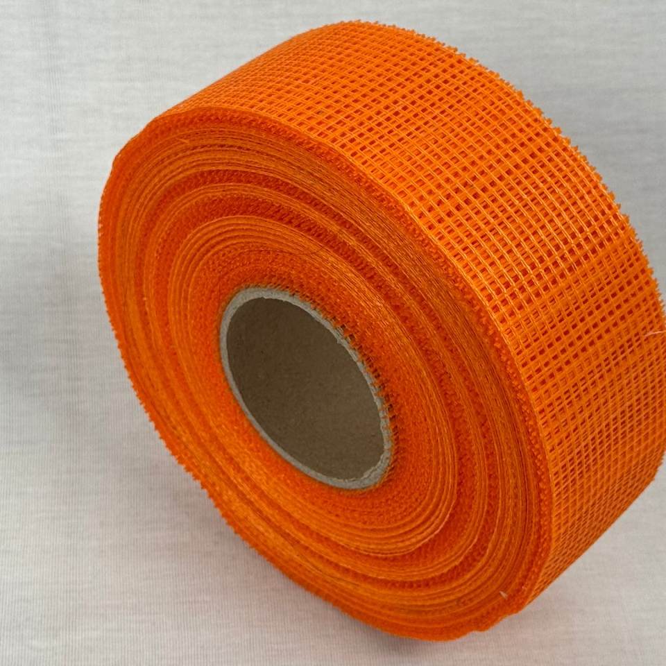 Orange Self-Adhesive Glass Fiber Mesh Net 5cm Wide and 90m Long ...