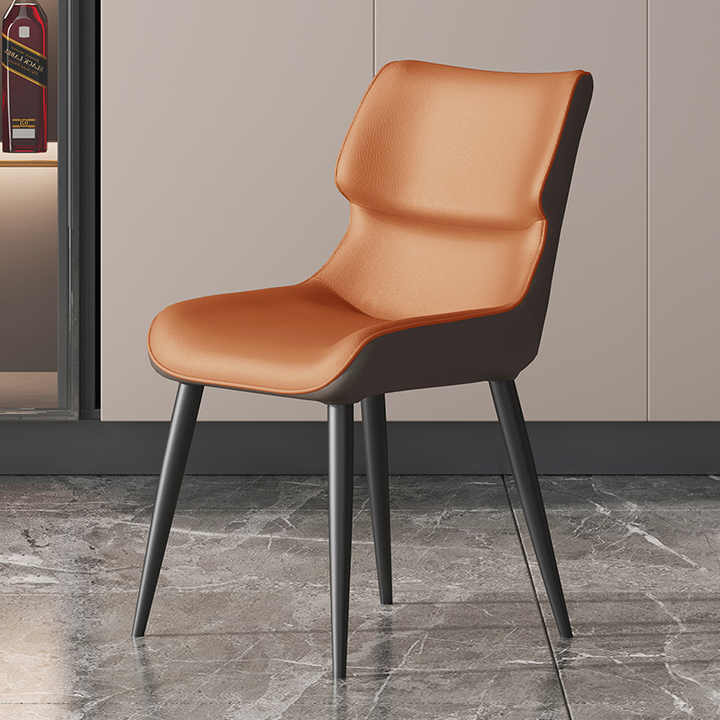 Modern Simple Style Luxury Leather Dining Chair Home Apartment Villa ...