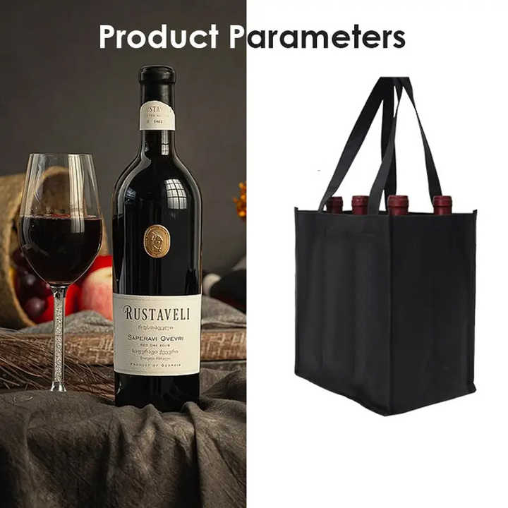 Heavy Duty Customize Reusable Divided 4 Bottle Carry Bagr Non Woven ...