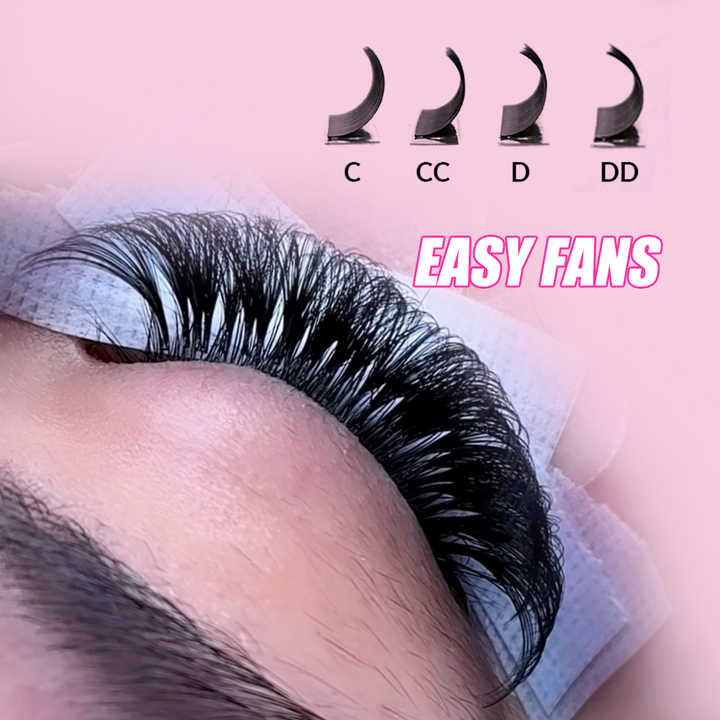 Abonnie Silk Mink Lash Tray Spike Eyelash Extensions Easy Fanning Lash ...