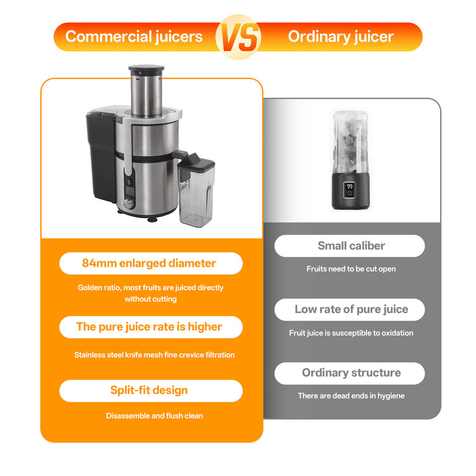 Small Electric Stainless Steel Juice Extractor with Silver Finish for ...