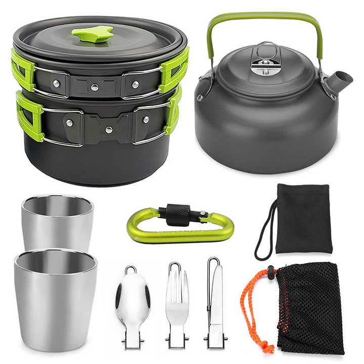 Folding Pot Teapot Set Cookware Set Camping Cooking Sets Outdoor ...