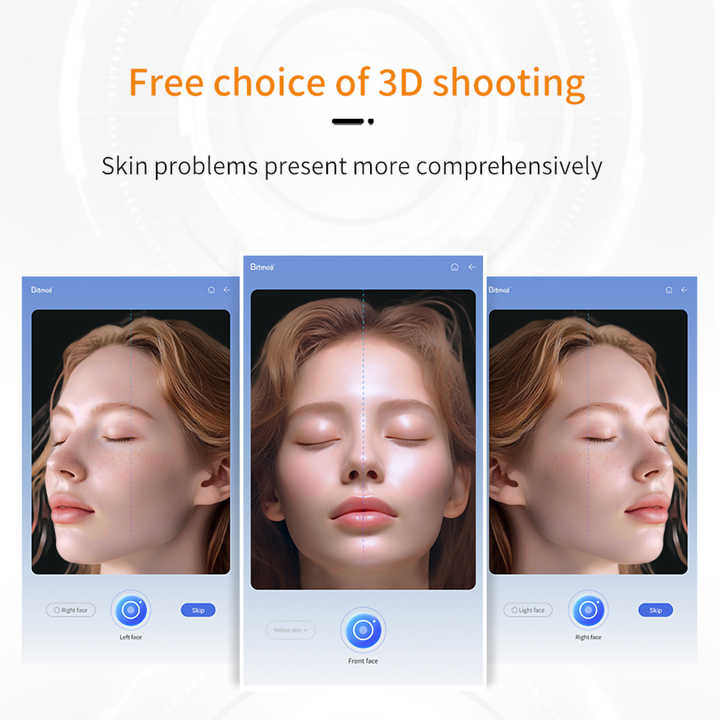 Face Analysis System Moji AI Magic Mirror Bitmoji Skin Tester Analyzer ...