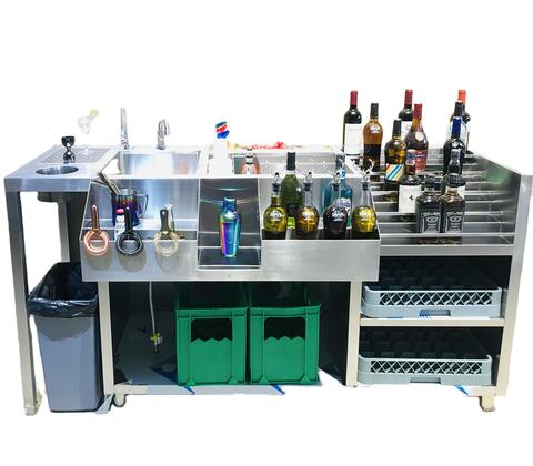 Stainless steel cocktail station bar equipment design for pub/bar/hotel ...