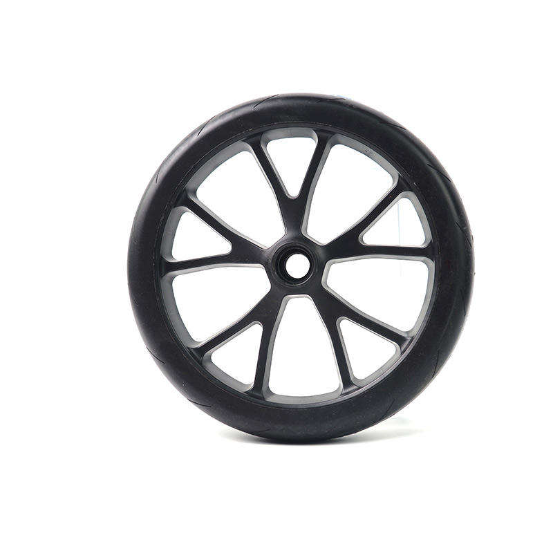 200mm Heavy Duty Caster Wheel Inline 8inch Solid Tire Pu Scooter Wheel ...