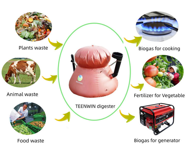 Teenwin Portable Biodigester - Efficient Waste Treatment