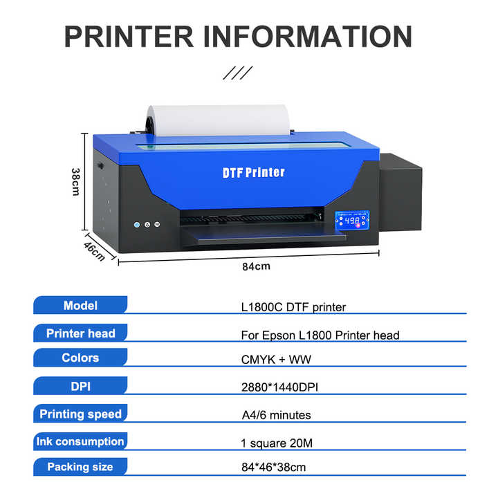 Epson L1800 DTF Digital Transfer Printer for Textile Printing & OEM