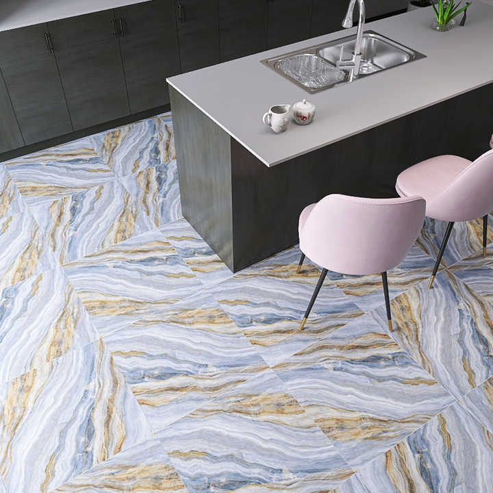 Nano Anti-stain 600x600mm Polished Glazed Tile Restaurant Kitchen Floor ...