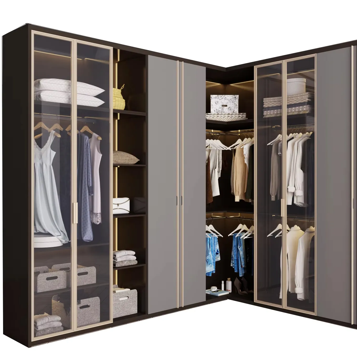 Stylish Storage Solutions: Versatile l shape wardrobe drawing for Home ...