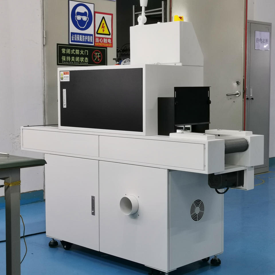 300mm Width UV LED Curing Conveyor System Installed with UV Lamp ...