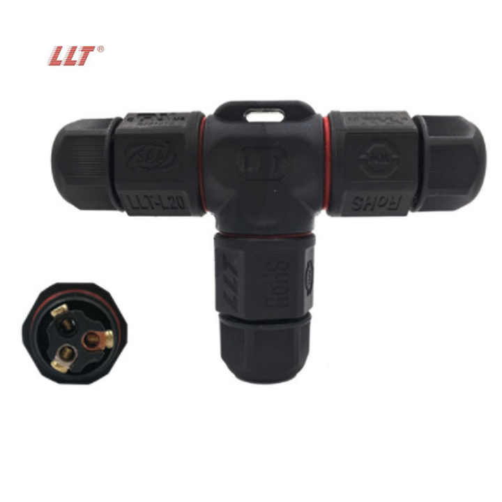 Outdoor LLT IP67 IP68 L20 2 Pin 3 Pin 4 Pin Waterproof Cable Connectors