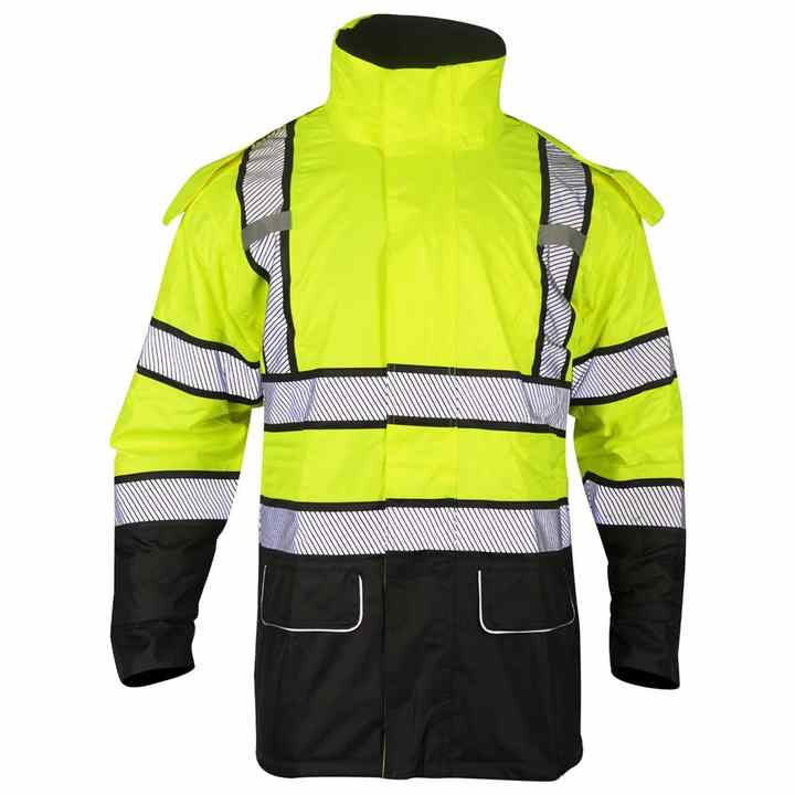 ANSI Class 3 High Visibility Waterproof Jacket - Winter Safety