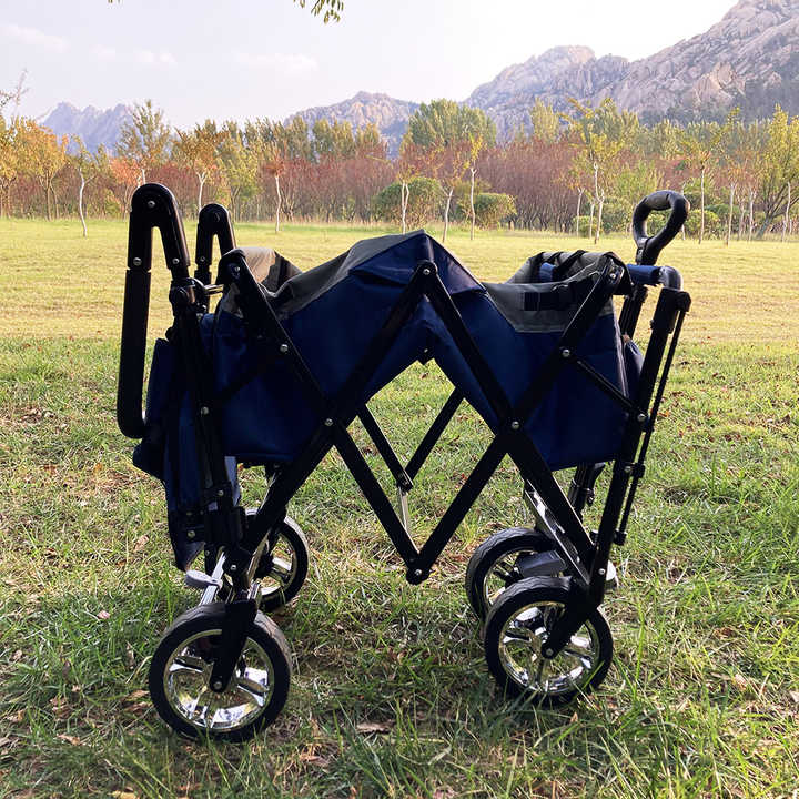 Collapsible Folding Utility Beach Trolley Hand Cart Camping Heavy Duty ...