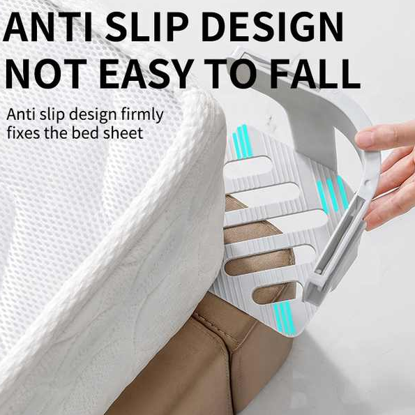 4 Pcs White Upgrade Heavy Duty Fitted Sheet Holder Bed Sheet Corner Holder Lock Sheet Holders ...