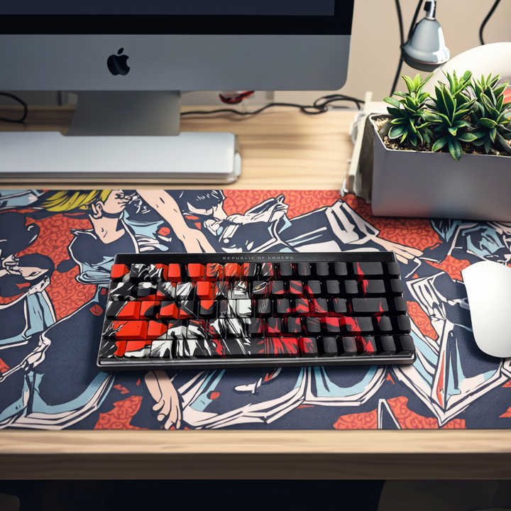 Kurosaki Ichigo BLEACH ISO ANSI Cherry Profile PBT Side Engraving ...