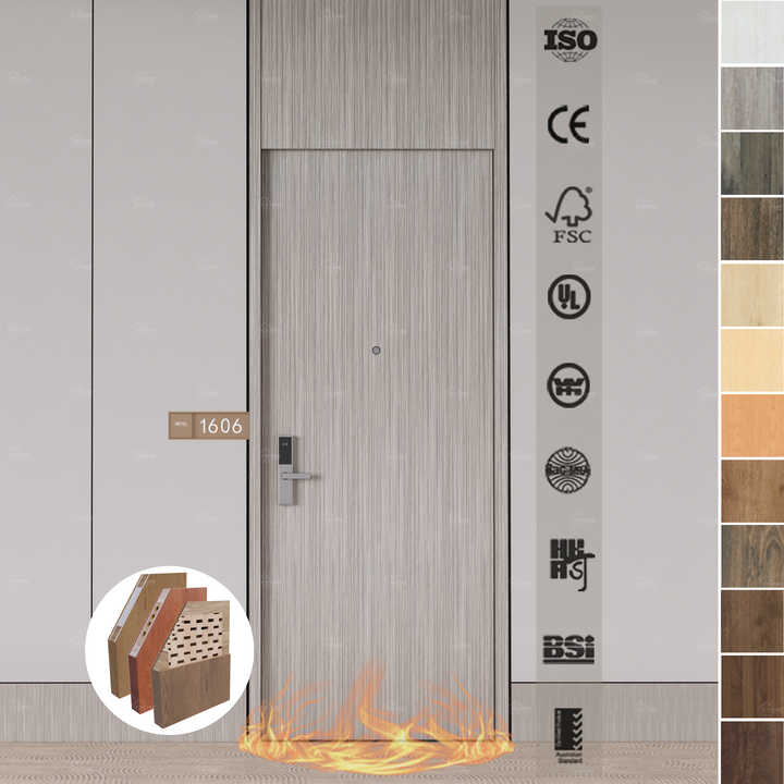 BS-EN Certified Fire Protection Door Apartment Hotel Building Modern ...