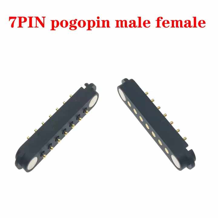 7pin 8Pin Waterproof Magnetic Pogo Pin Connector 7/8Pin with ear 2.54mm ...