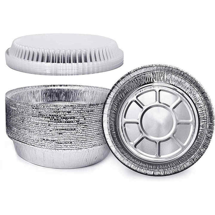8-Inch Clear Dome Lids for Disposable Food Grade Aluminum Foil ...