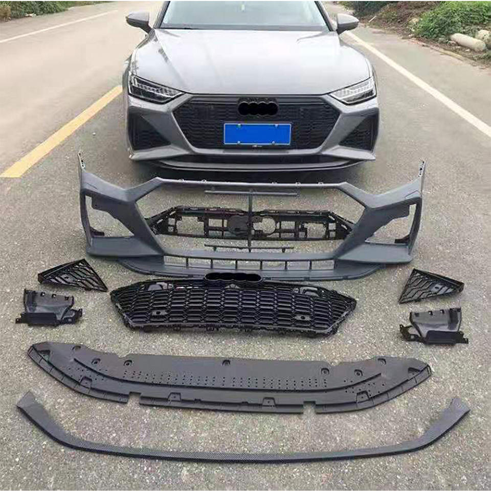 Car Bumpers Front Bumper Body Kit RS7 Style for Audi A7 C8 2019 ...