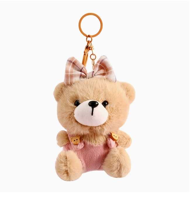 Cute Cartoon Plush Strap Bear Car Key Chain Doll Student Bag Pendant ...