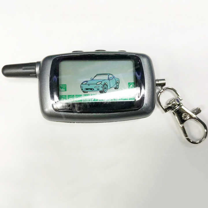 FLT Factory LCD Remote Key Keychain for Russian 2way Car Alarm