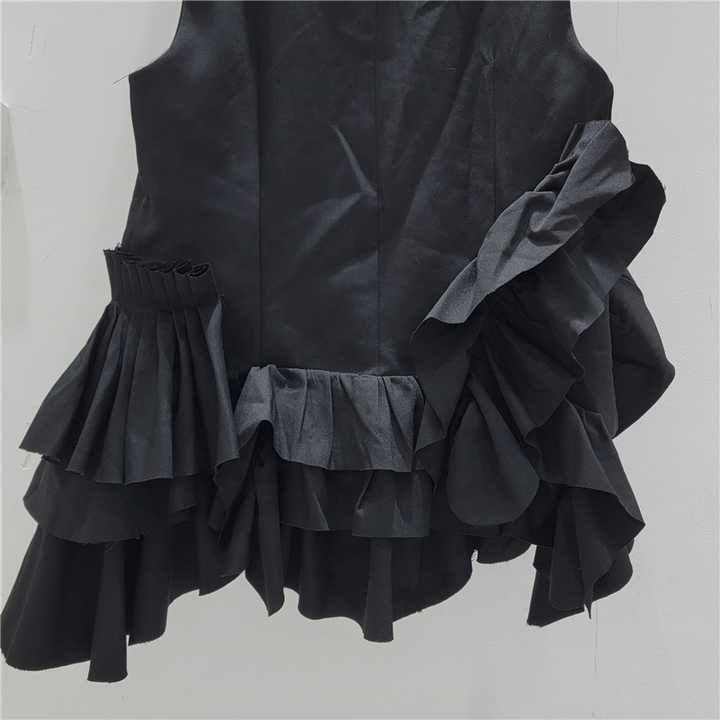 OUDINA Custom OEM Ruffles Suit Jackets for Women New Design Splicing ...