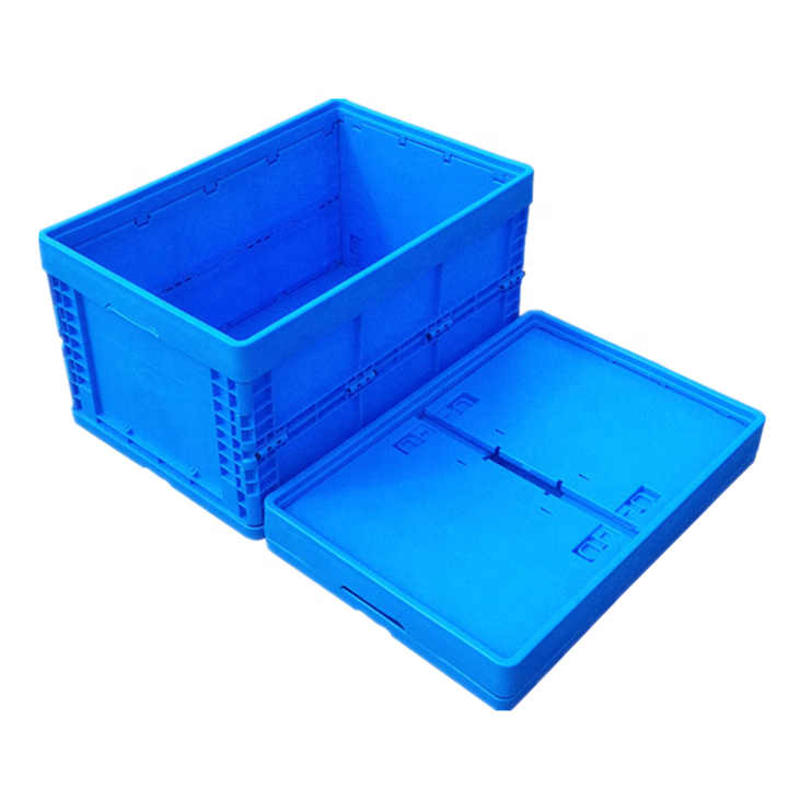 HUADING Foldable Plastic Crates Folding Stackable Storage Transparent ...
