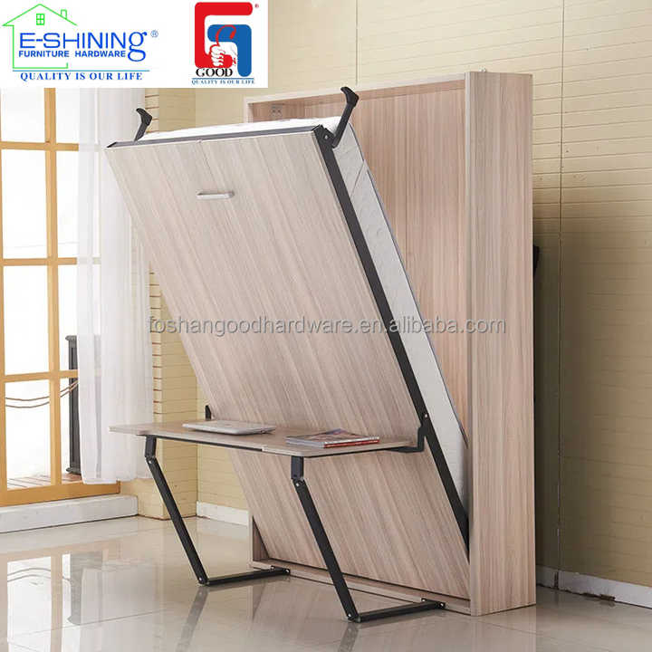 Space-saving Murphy Bed Frame Mechanism with Electric Remote Control