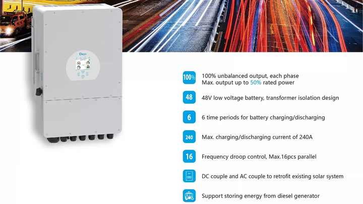 4kw 5kw 6kw 10kw 15kw 20kw off Grid Solar Hybrid Inverter