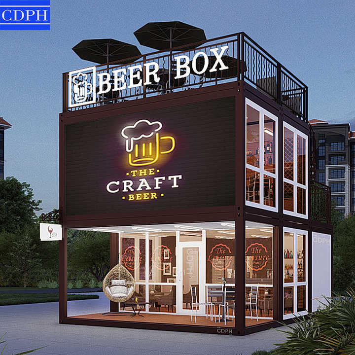 Modular House Cafe Shop - Prefabricated Flat Pack Container