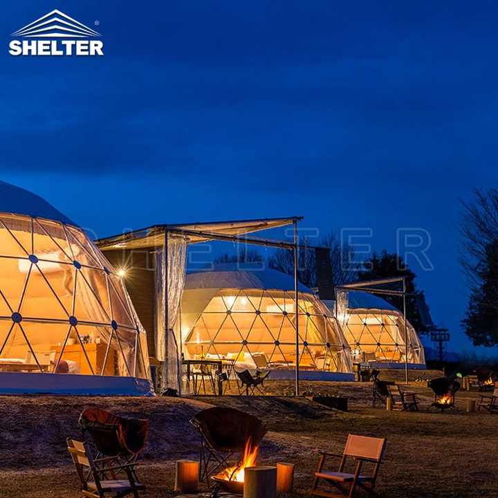 10m Luxury Glamping Tents Prefabricated Glamping Igloo Dome House ...
