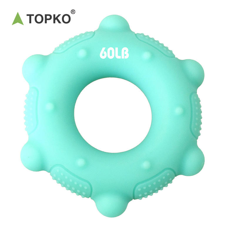 TOPKO Round Full-Finger Force Grip Strengthener with Bumps Anti-Slip Granular Grip Fitness Tool ...